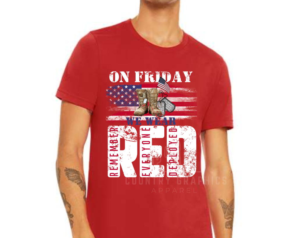 Fridays we wear red – Country Graphics