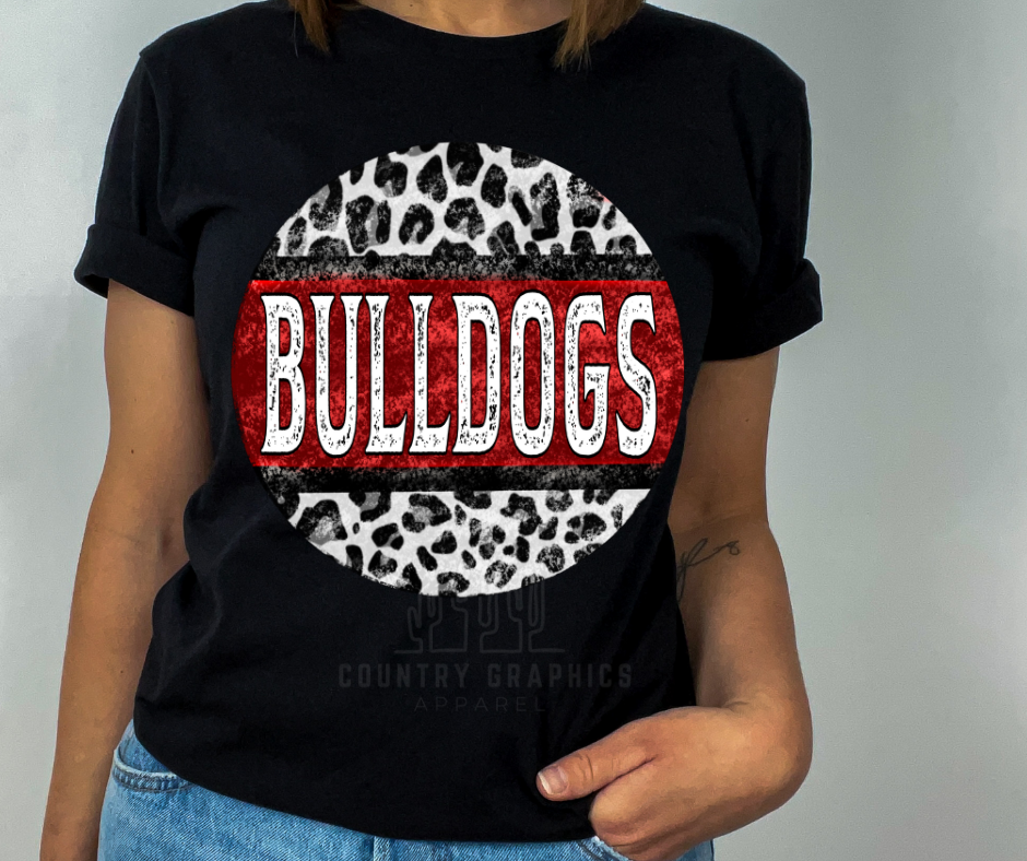 Bulldogs red lpd round – Country Graphics