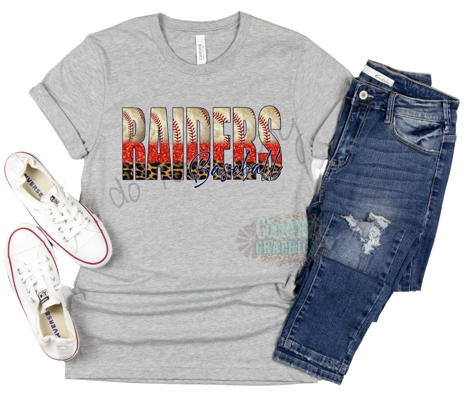 Raiders Baseball ~glitter leopard – Country Graphics